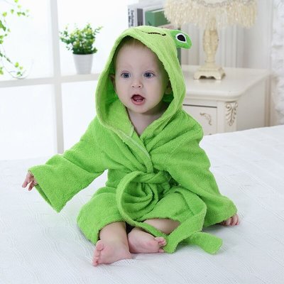 Sustainable Hooded Kids Bath Towels  Fleece For Children Spa  All Season