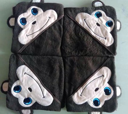 100% Cotton Plush New Born Towel Cartoon Quick Dry Hooded Towel