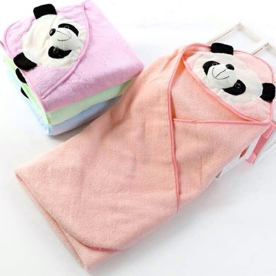 100% Cotton Plush New Born Towel Cartoon Quick Dry Hooded Towel