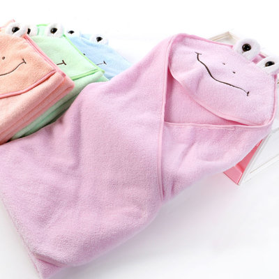 100% Cotton Plush New Born Towel Cartoon Quick Dry Hooded Towel