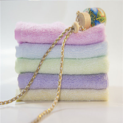 Organic Bamboo Terry Newborn Wash Cloth Solid Color Comfortable 25*25cm