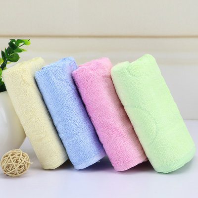 Organic Bamboo Terry Newborn Wash Cloth Solid Color Comfortable 25*25cm