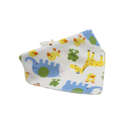 Quick Dry Cotton Baby Triangle Dribble Bibs Multiple Color Super Soft