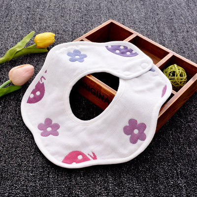 Amazon best-selling baby cartoon cotton bib pure cotton bib newborn reusable soft saliva towel