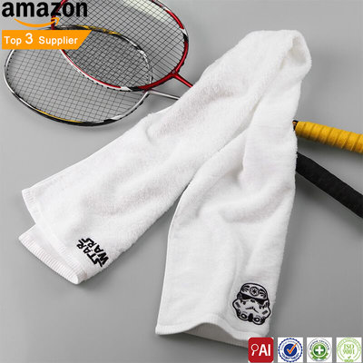 Quick Dry Custom Cotton Sport Sweat Towel Fingertip Embroidery