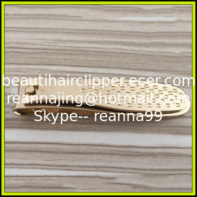 JY-ZD-08021 Brushed Stainless Steel Gold Plated Nail Clipper Toe Cutting Machine Manicure Kit