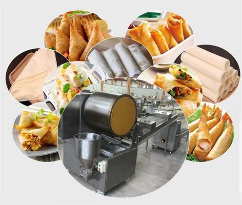 Automatic spring rolls pastry/Samsoa sheet forming machine,Ethiopian injera/crepes forming machine