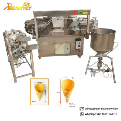 Automatic Ice Cream Waffle Maker Sugar Wafer Cones Baking Making Machine