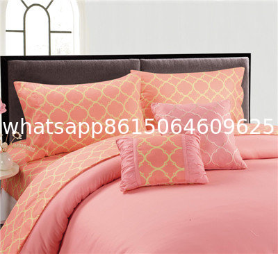 Embroidery 4/6pcs Sheet Set Microfiber Bedding set
