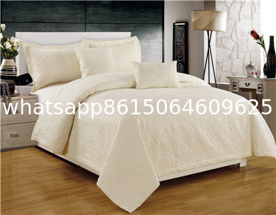 Solid Quilts Royal 5pcs Embossed Quilt Set Ultrasonic Quilts Soft Microfiber Fabric