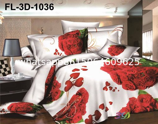 3D Disperse Printed Bedsheet Polyester Sheet Set
