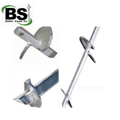 deep foundation system use square lead helical screw piles