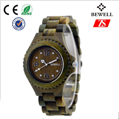 Charming Natural Wooden Wrist Watch For Male / Female CE ROHS FSC