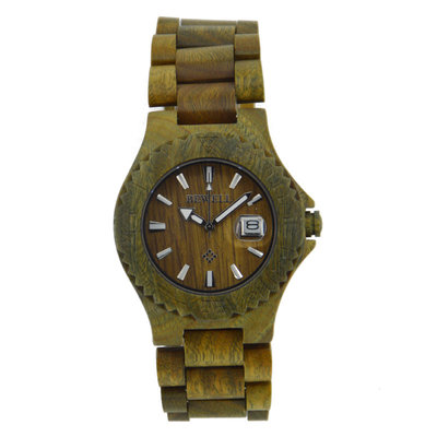 Green Sandalwood Wooden Wrist Watch Fashion Men Wood Watch