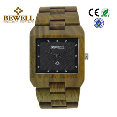 Green Sandalwood wooden watches for men / Gift 100 natural wood watch