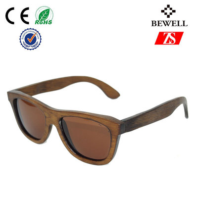 Small 100% Natural Bamboo Wooden Frame Sunglasses , Wood Eyewear