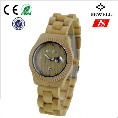 Eco - Friendly Material Ladies Wooden Watch 3atm Logo Customized