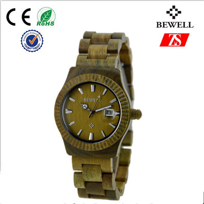Custom Eco - friendly Quartz Wood Watch , Ladies Wooden Watches