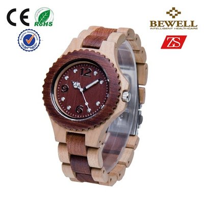 Charming Natural Wooden Wrist Watch For Male / Female CE ROHS FSC