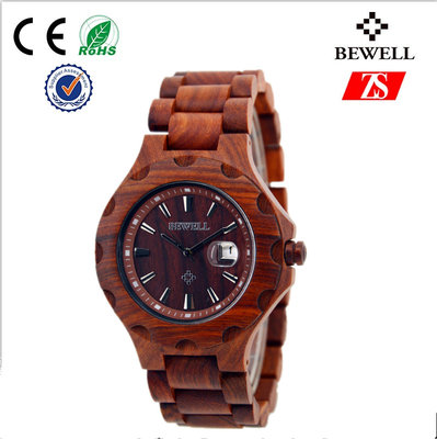 1ATM Waterproof Quartz Wood Watch / Handmade Wooden Watches For Women