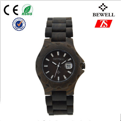 Stainless Steel Buckle Wooden Wrist Watch For Promotional Gift