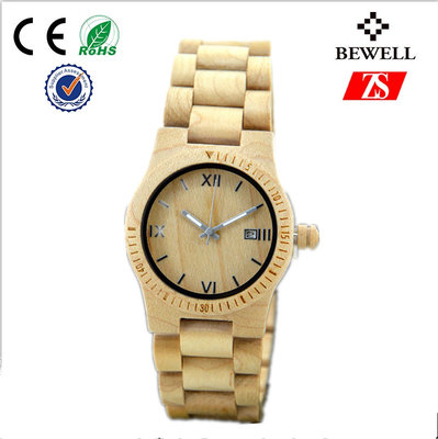 Elegant Non Toxic Bamboo Unisex Wrist Watch With Custom Logo