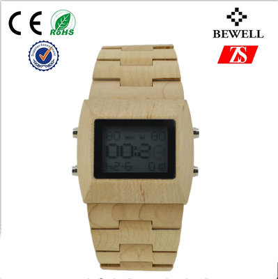 Bewell Natural Wood Bamboo Wrist Watch Water Resistant 12 Months Warranty