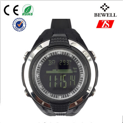100% Eco - Friendly Silicone Wrist Watch , Black Waterproof Sports Watch