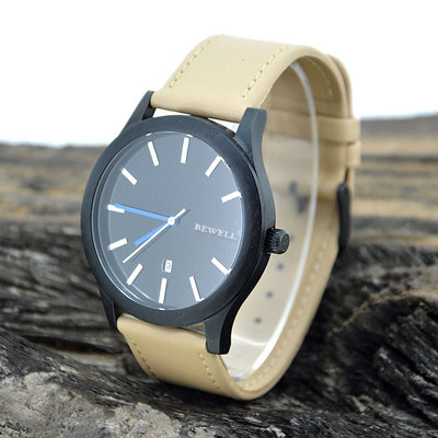 Leather Strap Stainless Steel Sports Watch 5ATM 1 - 3 Years Warranty