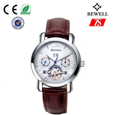 Mechanical Or Automatic Wrist Watch / Stainless Steel Large Face Mens Watches