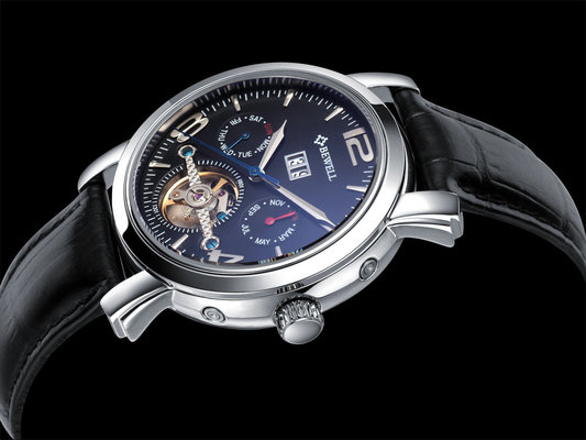 Mechanical Or Automatic Wrist Watch / Stainless Steel Large Face Mens Watches