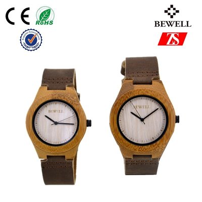 Swiss Movement Wooden Watch With Leather Strap , Couple watches