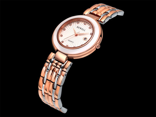Eco - Friendly Copper Dial Stainless Steel Wrist Watches For Women