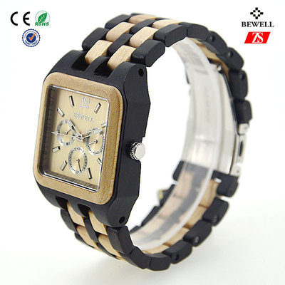 Multifunction Sports Men Analog Wooden Watches For Promotional Gift