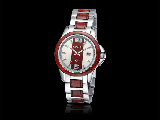 Men Wood And Steel Watches Waterproof With Japanese Mechanical Movement