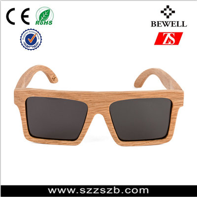 CE Square style Wood Frame Sunglasses With Polarized TAC Lens