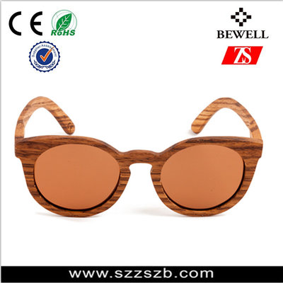 Cat eye Style Wood Frame Sunglasses With Polarized TAC Lens Laser Logo