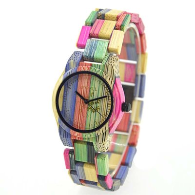 Bewell Friendly FSC Quartz Bamboo Wooden Wrist Watch with Customized Logo