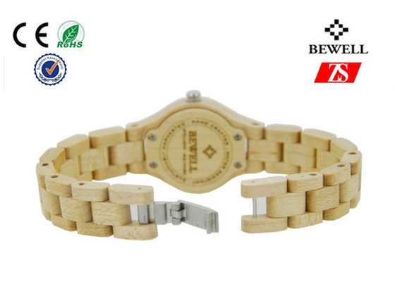 Custom Japanese Movement Womens Wooden Watches Vogue / Fashion