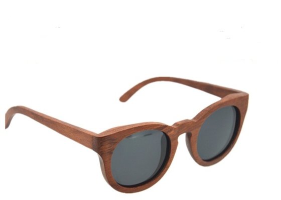 Sunglasses Wood Frame Grey Polarized Lens Custom Engrave Logo Handmade