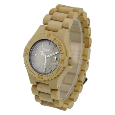 Maple Wooden Wrist Watch For Women , 3 ATM Water Resistant
