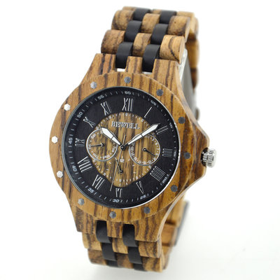 Fashion Zebra Wood Watch Handmade water resistant wood watch