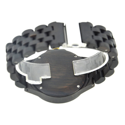 3 ATM water resistant Mens Quartz Wood Watch Japanese Movement