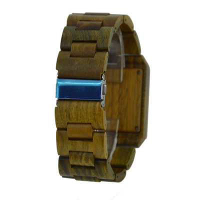 Green Sandal Men Wooden Watches Japanese Quartz Movement
