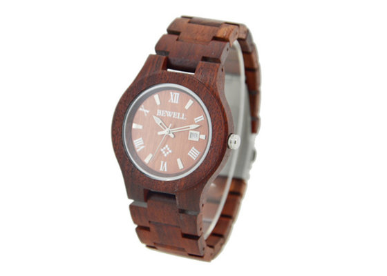 100 % Full Wood Water resistance natural wood watches CE ROHS Certificate