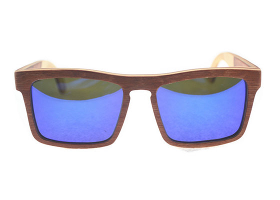 Unisex popular Wood Frame Sunglasses With Customized Logo And Lense