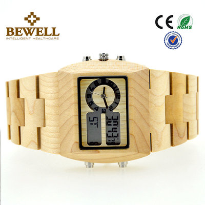 Maple Men Wooden Watches , bewell wooden wrist watch for promotion