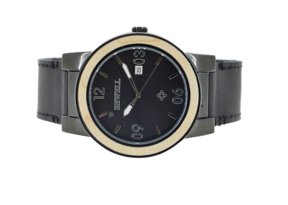 Man Waterproof Wooden Watch , Stainless Steel Wood Band Watches