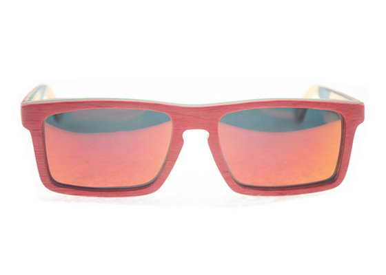 Women Eco Friendly Sunglasses UV400 Polarized Lens , Handmade Wood Sunglasses