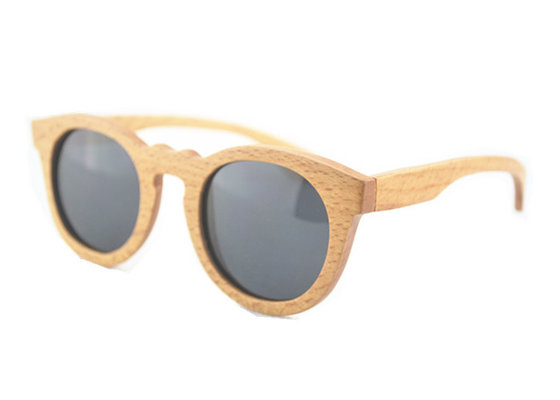 Women Eco Friendly Sunglasses UV400 Polarized Lens , Handmade Wood Sunglasses